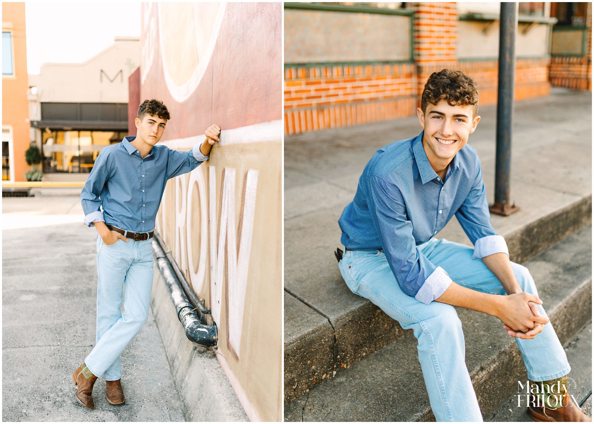 Jace's Downtown Houma Senior Session - mandyfrilouxphotography.com